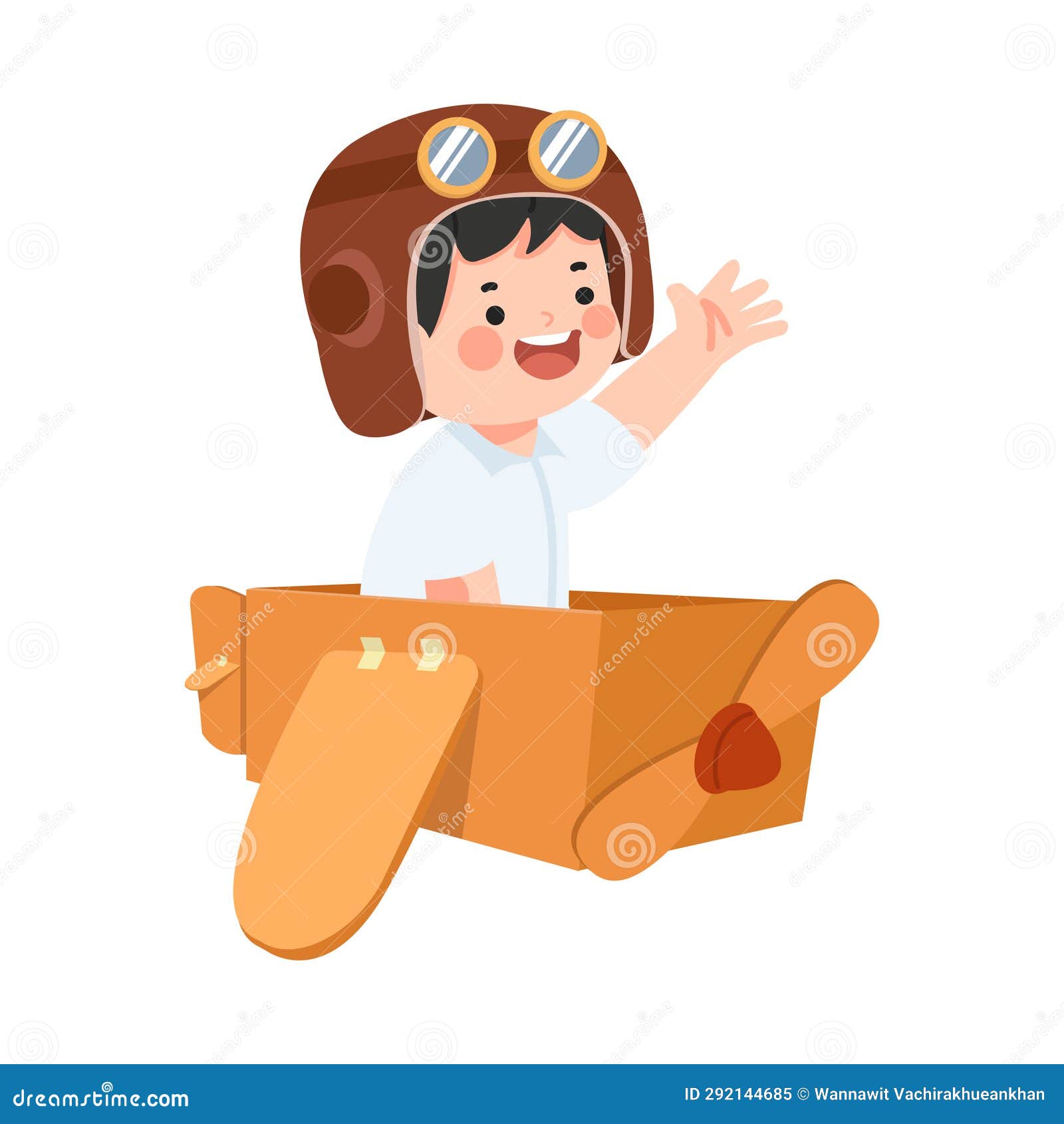 Student Cardboard Close Cartoon Character Mascot Style Vector ...