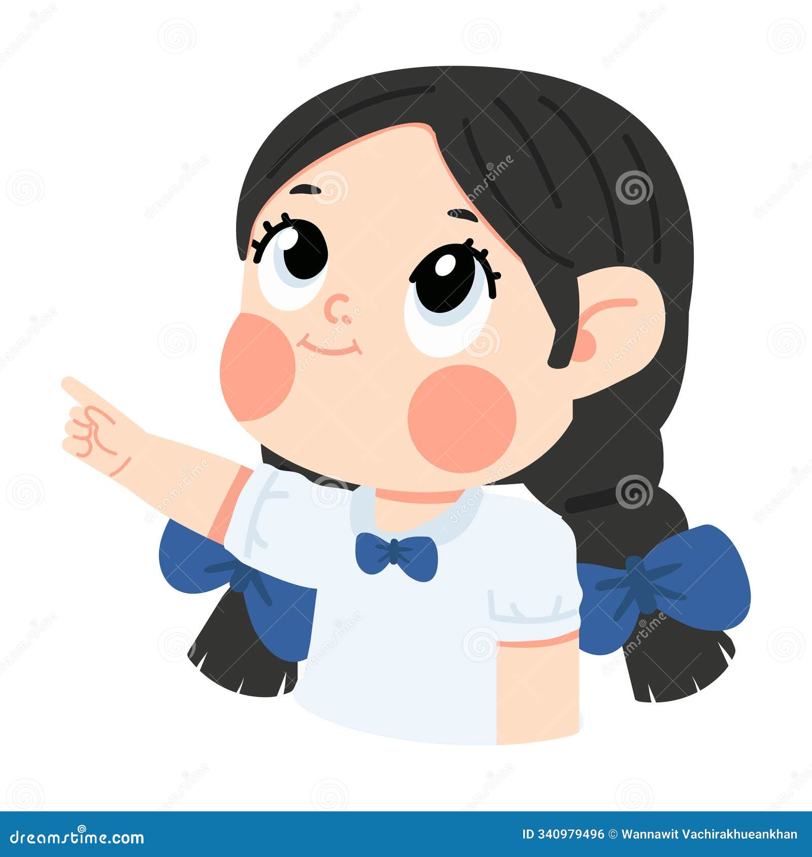 Student Pointing To The Chalkboard Welcome School Year Vector Cartoon ...