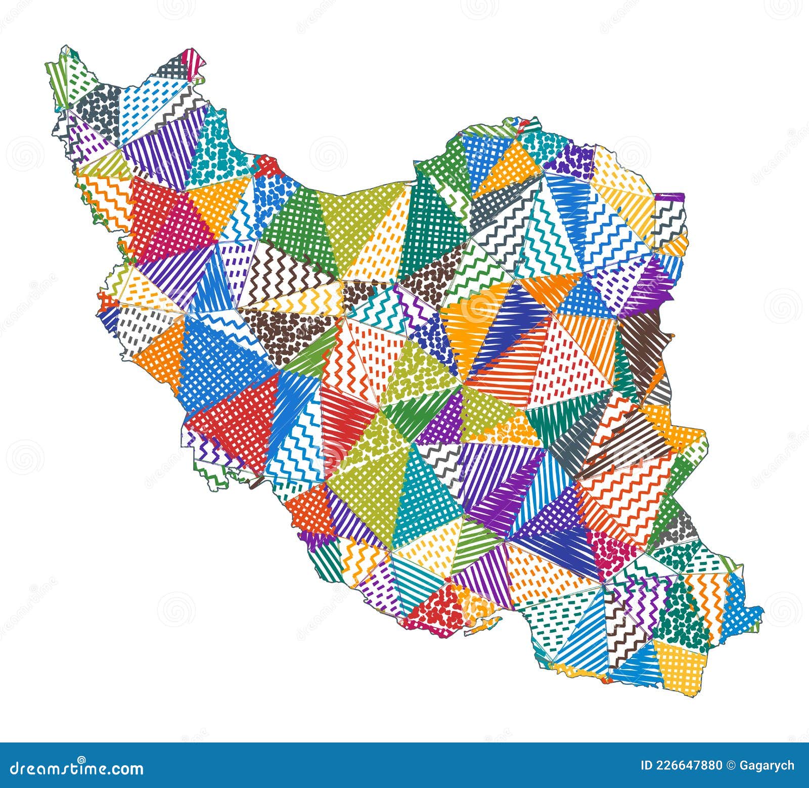 Kid style map of Iran. stock vector. Illustration of badge - 226647880