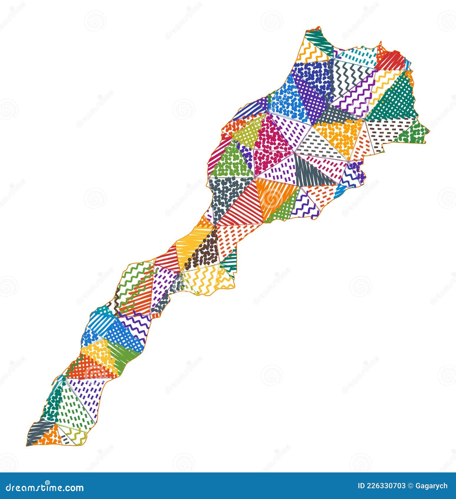 Morocco Hand-drawn Map. Vector Illustration | CartoonDealer.com #134778694