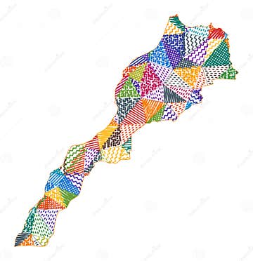 Kid style map of Morocco. stock vector. Illustration of child - 226330703