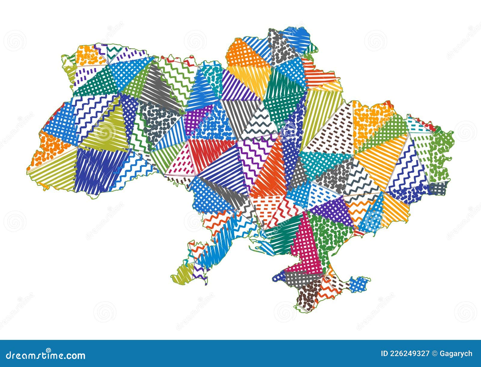 Kid style map of Ukraine. stock vector. Illustration of line - 226249327