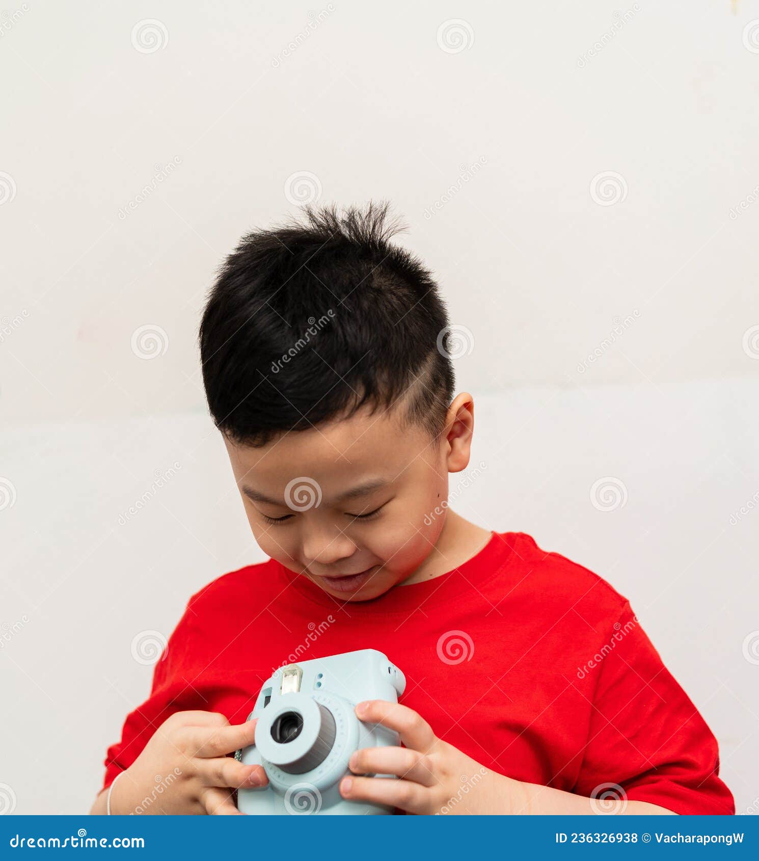 Kid Take Picture by Camera Shoot Stock Photo - Image of dress, carefree ...