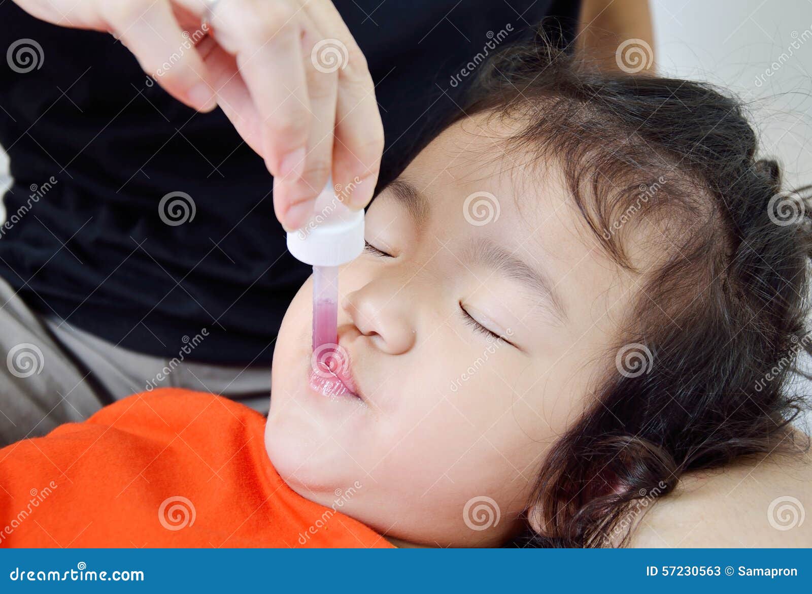 Kid Taking Medicine with Dropper Stock Image - Image of dropper, girl ...