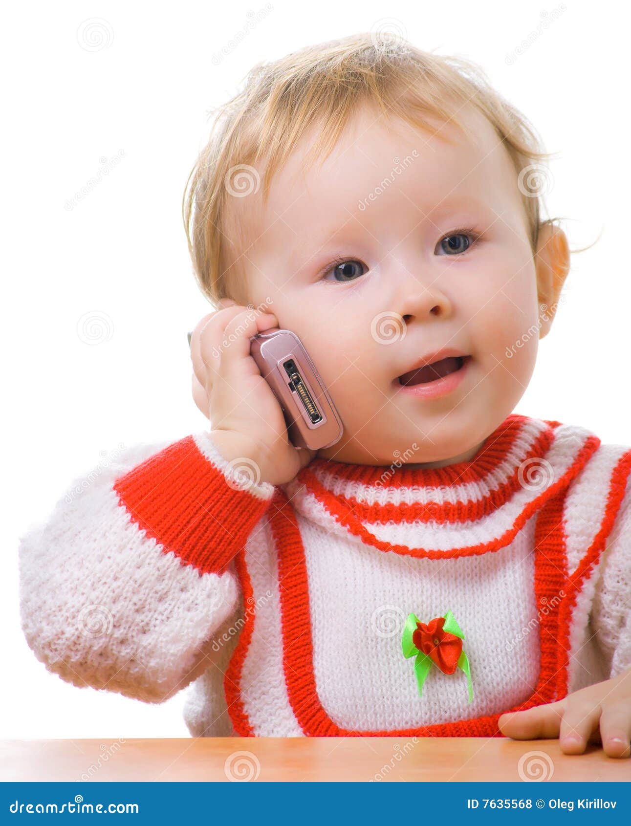 Kid Talking on a Cellular Phone Stock Photo - Image of communicating ...