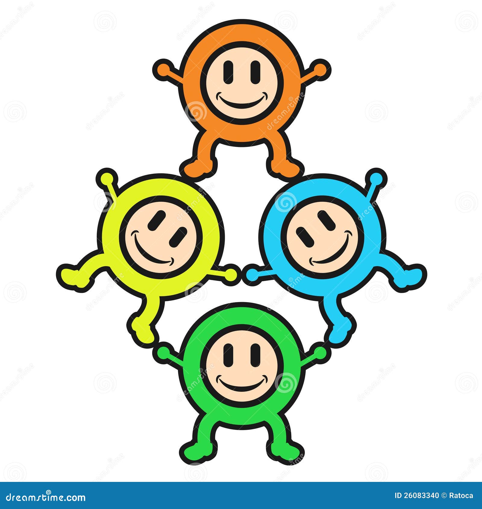Kid team stock vector. Illustration of friends, dance - 26083340