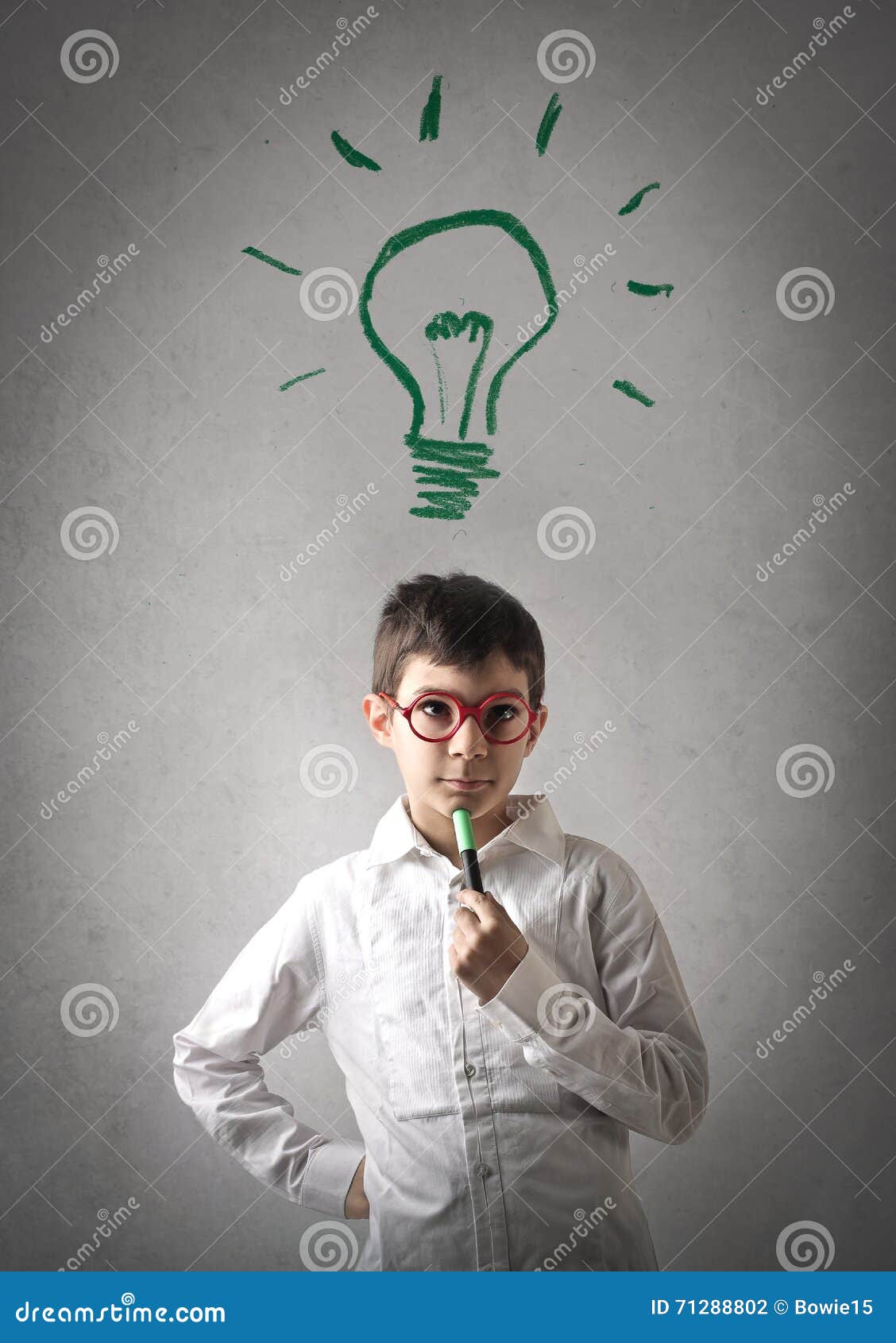Kid thinking stock photo. Image of concept, creative - 71288802
