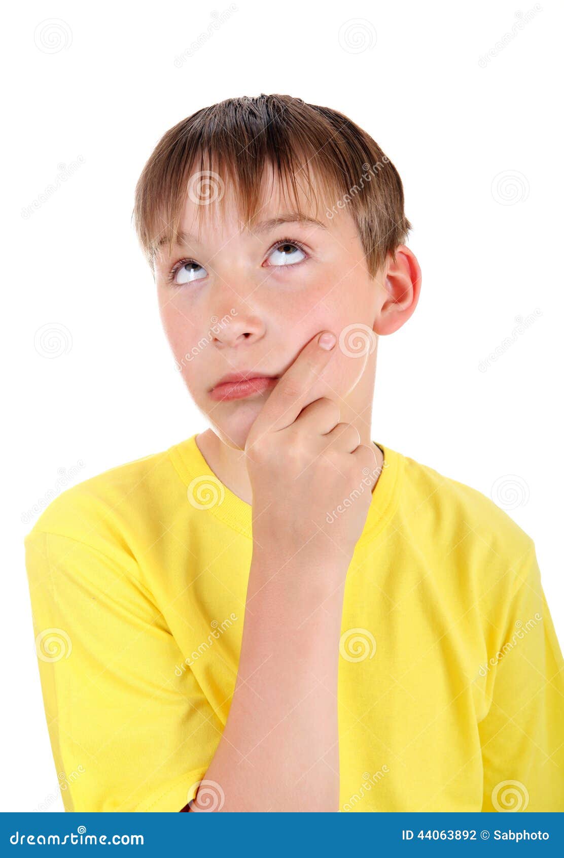 Kid thinking stock photo. Image of childhood, hand, calculate - 44063892