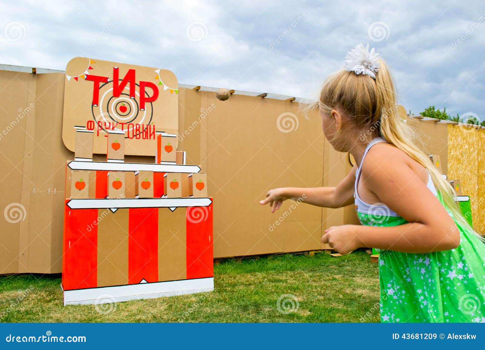 Kid Throwing Balls at a Target Stock Image - Image of game, beautiful ...