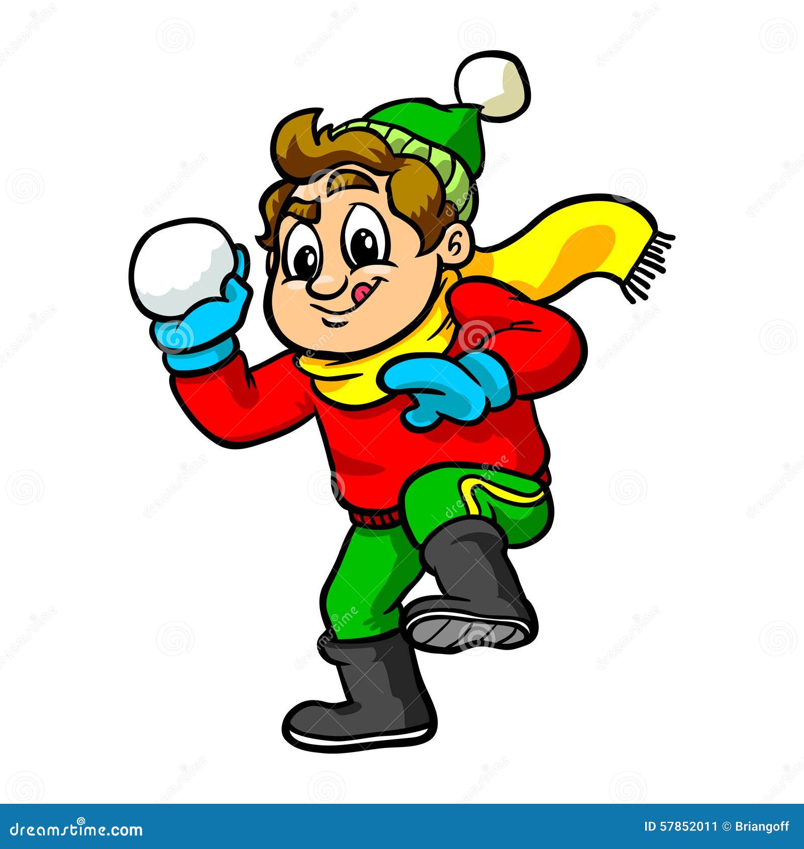 Kid Throwing A Snowball Vector Illustration | CartoonDealer.com #3083053 Kid Throwing A Snowball Vector Illustration | CartoonDealer.com #3083053