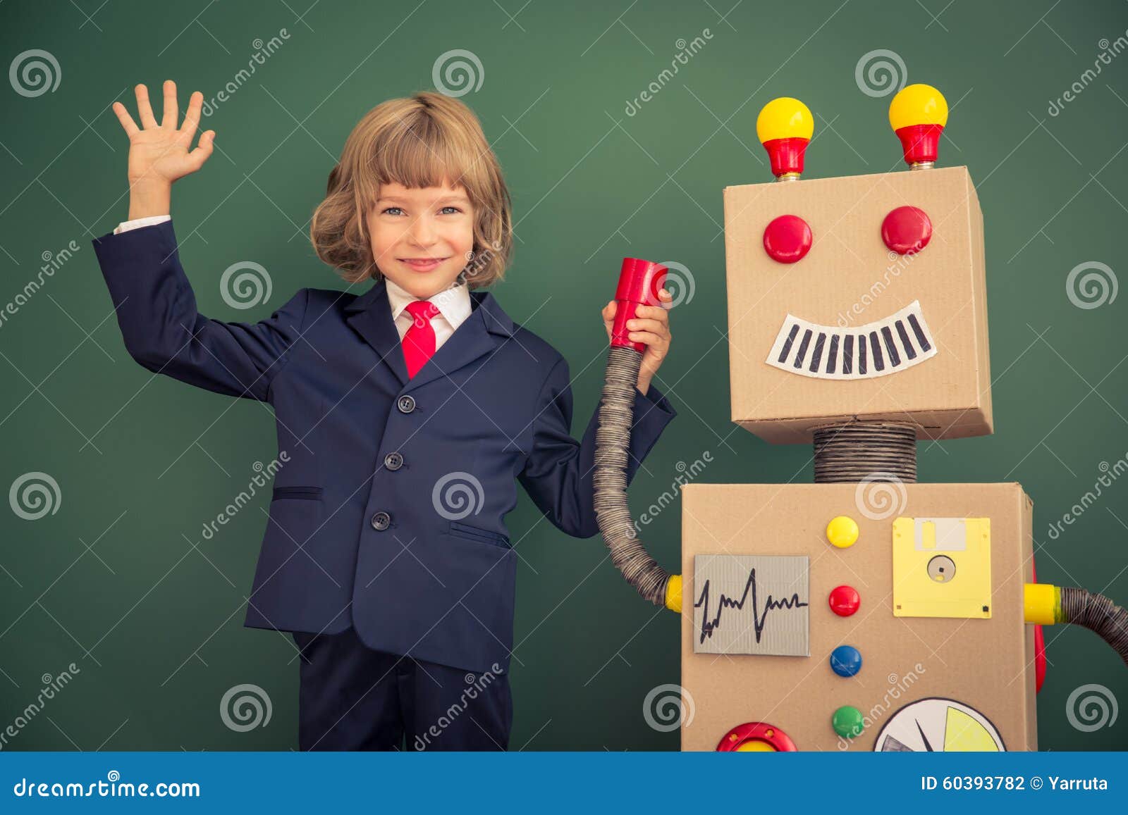 Robot Leader With Team Royalty-Free Stock Photo | CartoonDealer.com ...