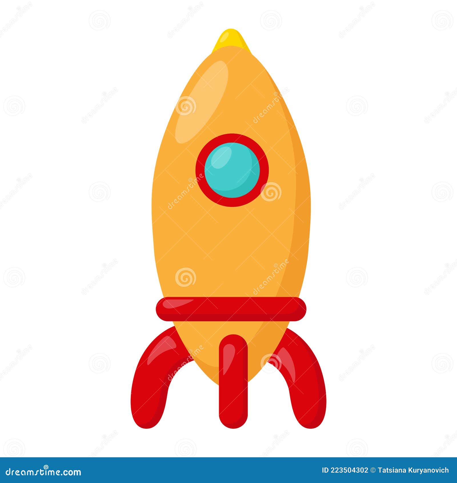 Kid Toy Rocket, Vector Illustration Stock Vector - Illustration of ...
