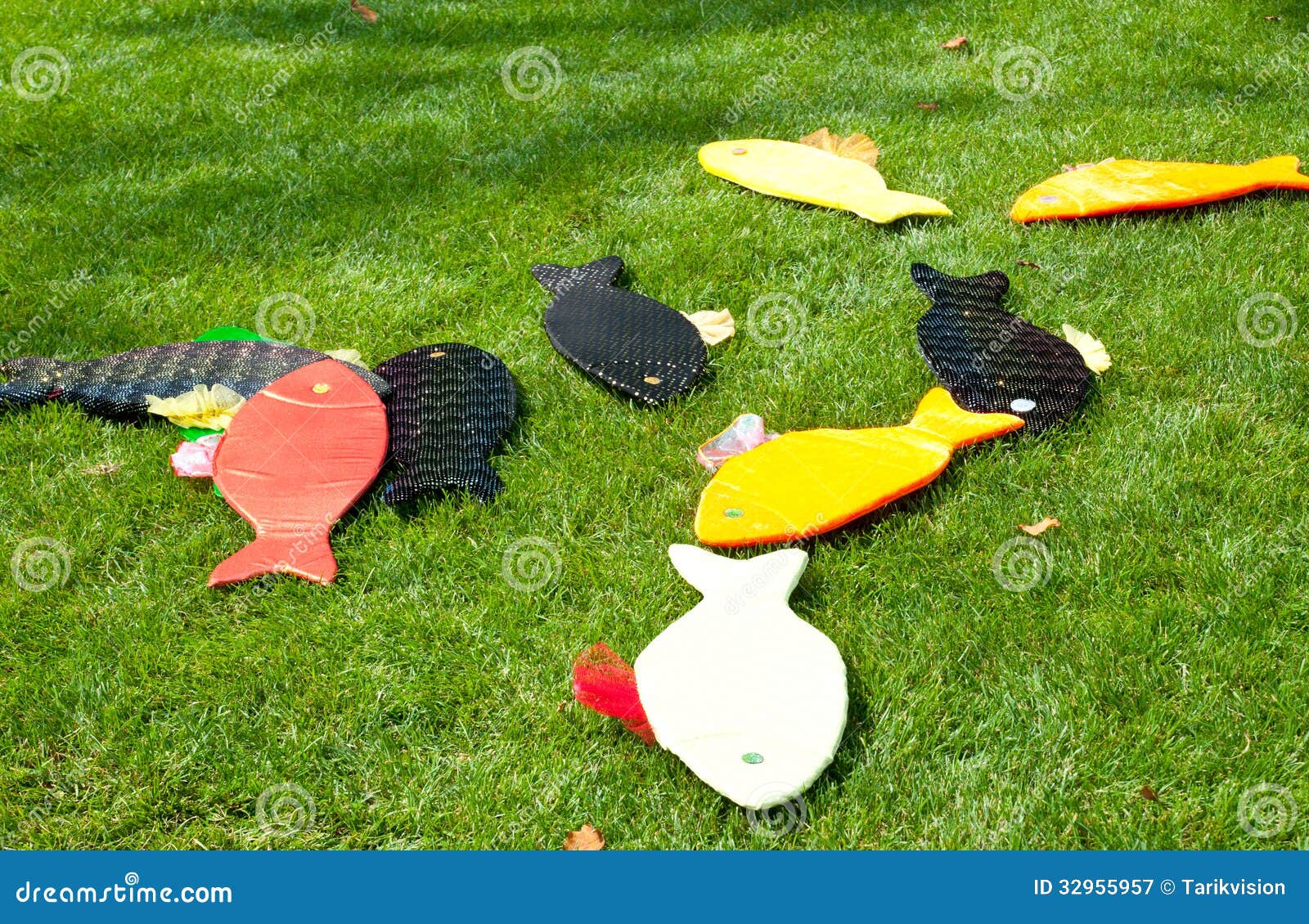 Kid toys. Color fish stock image. Image of park, lawn - 32955957