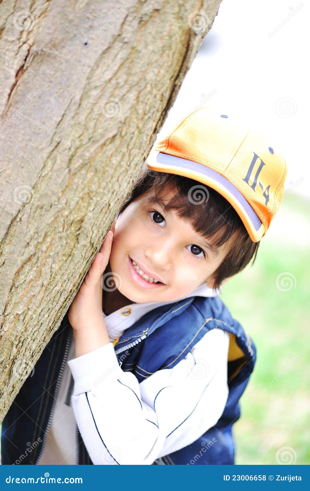Kid and tree stock photo. Image of tree, active, action - 23006658