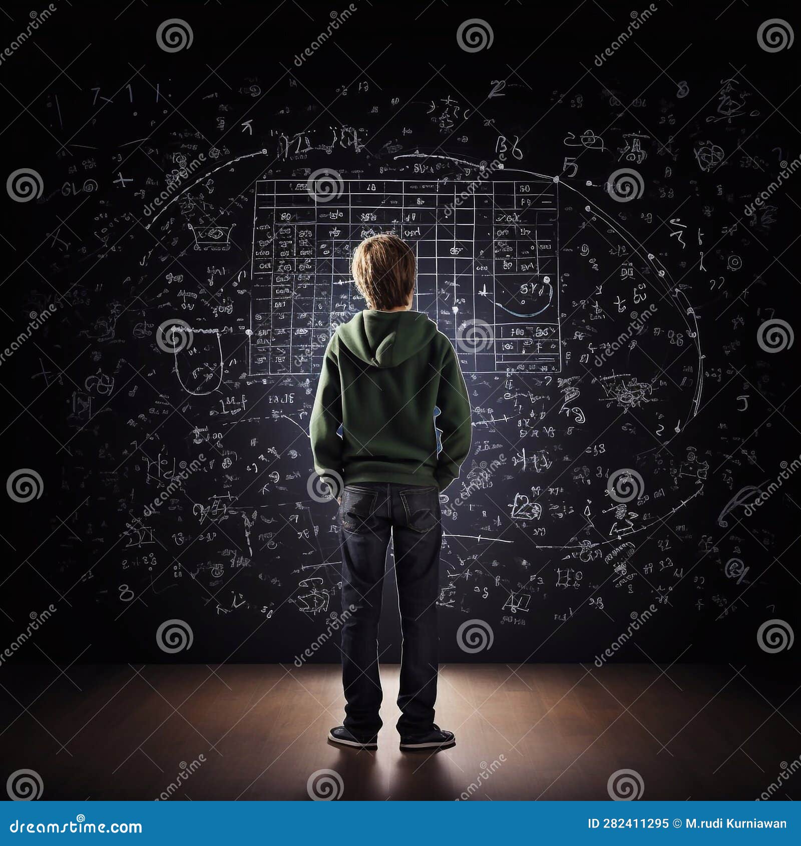 Kid are Trying Solve Math AI Generated Stock Illustration ...