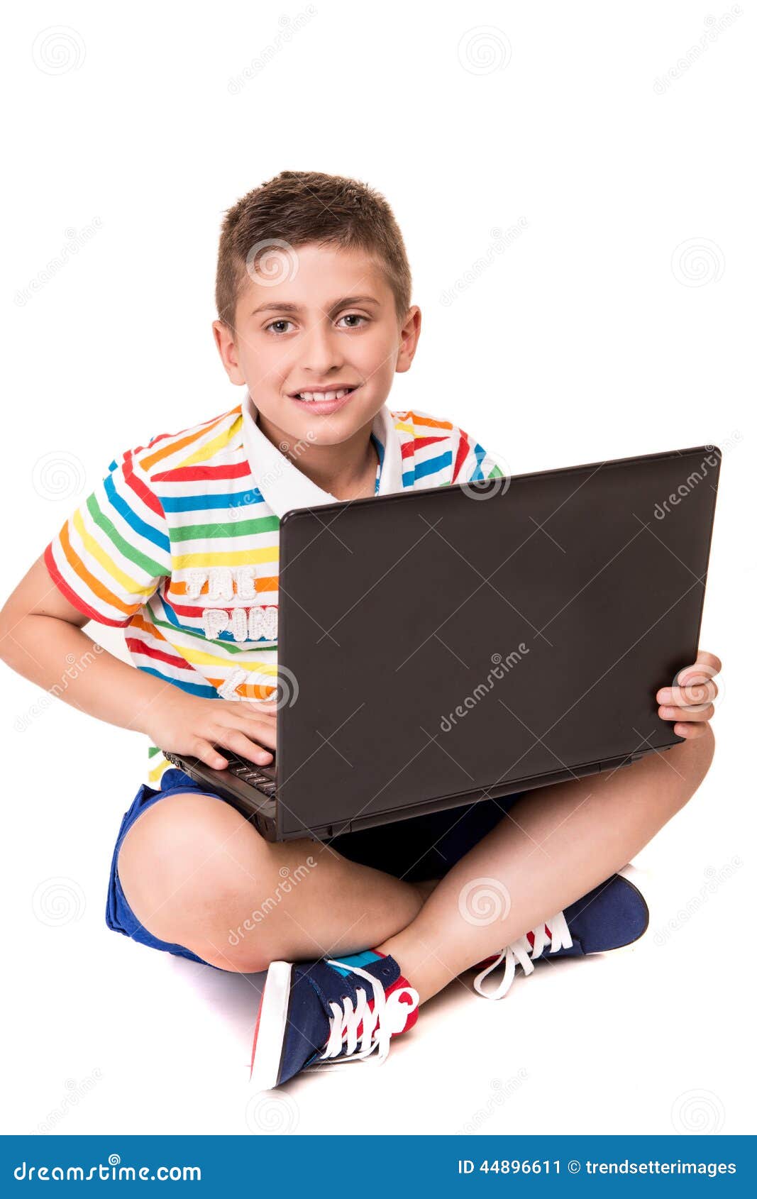 Kid using a computer stock image. Image of student, lifestyle - 44896611