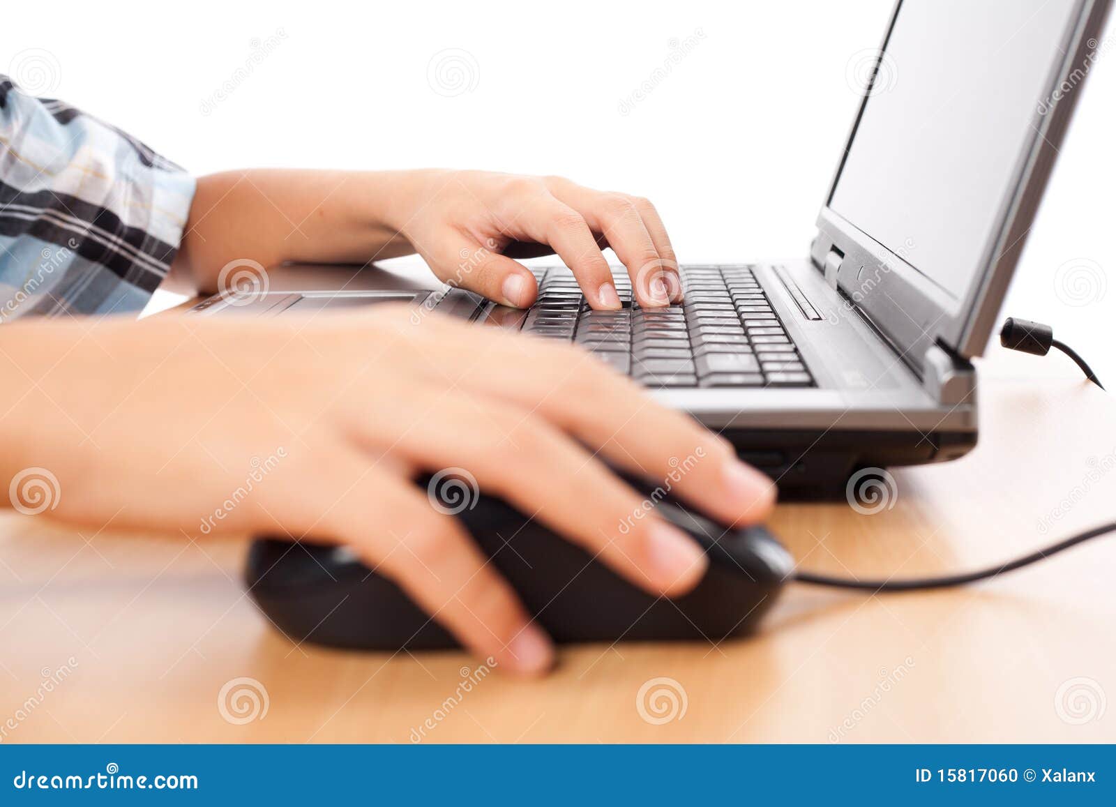 Kid Using Mouse and Keyboard Stock Photo - Image of play, little: 15817060