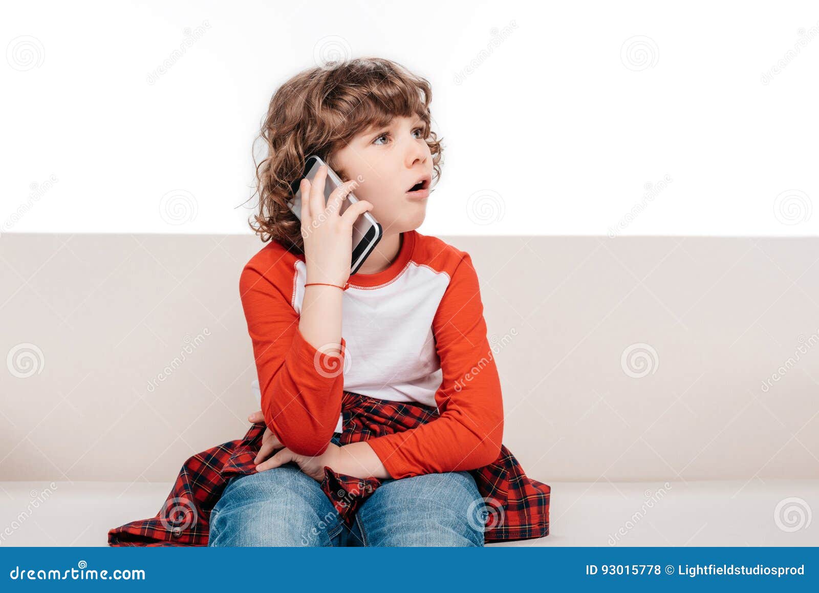 Kid using smartphone stock photo. Image of technology - 93015778