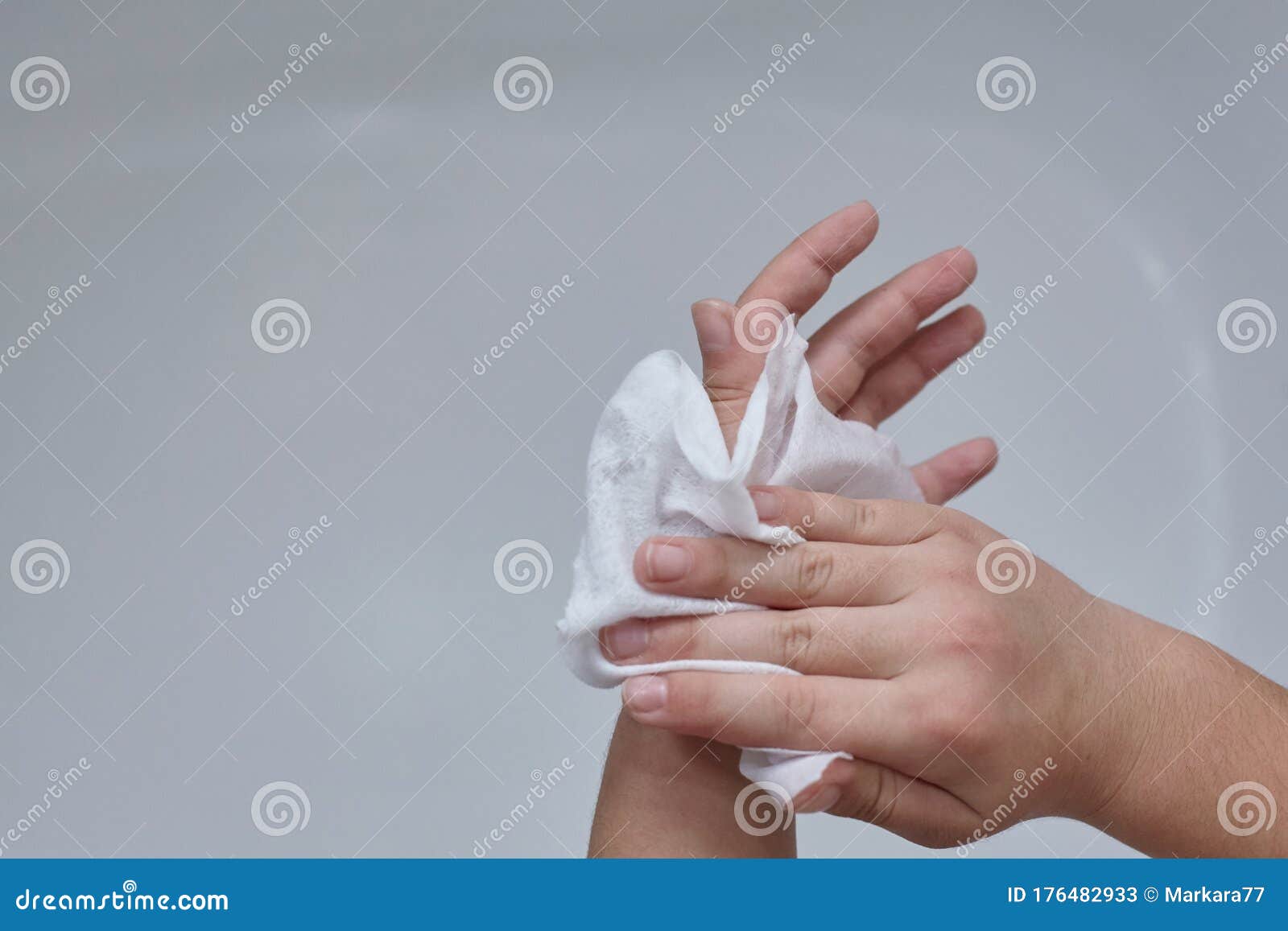 Kid Using Wet Wipe for Protection of Virus Stock Image - Image of ...