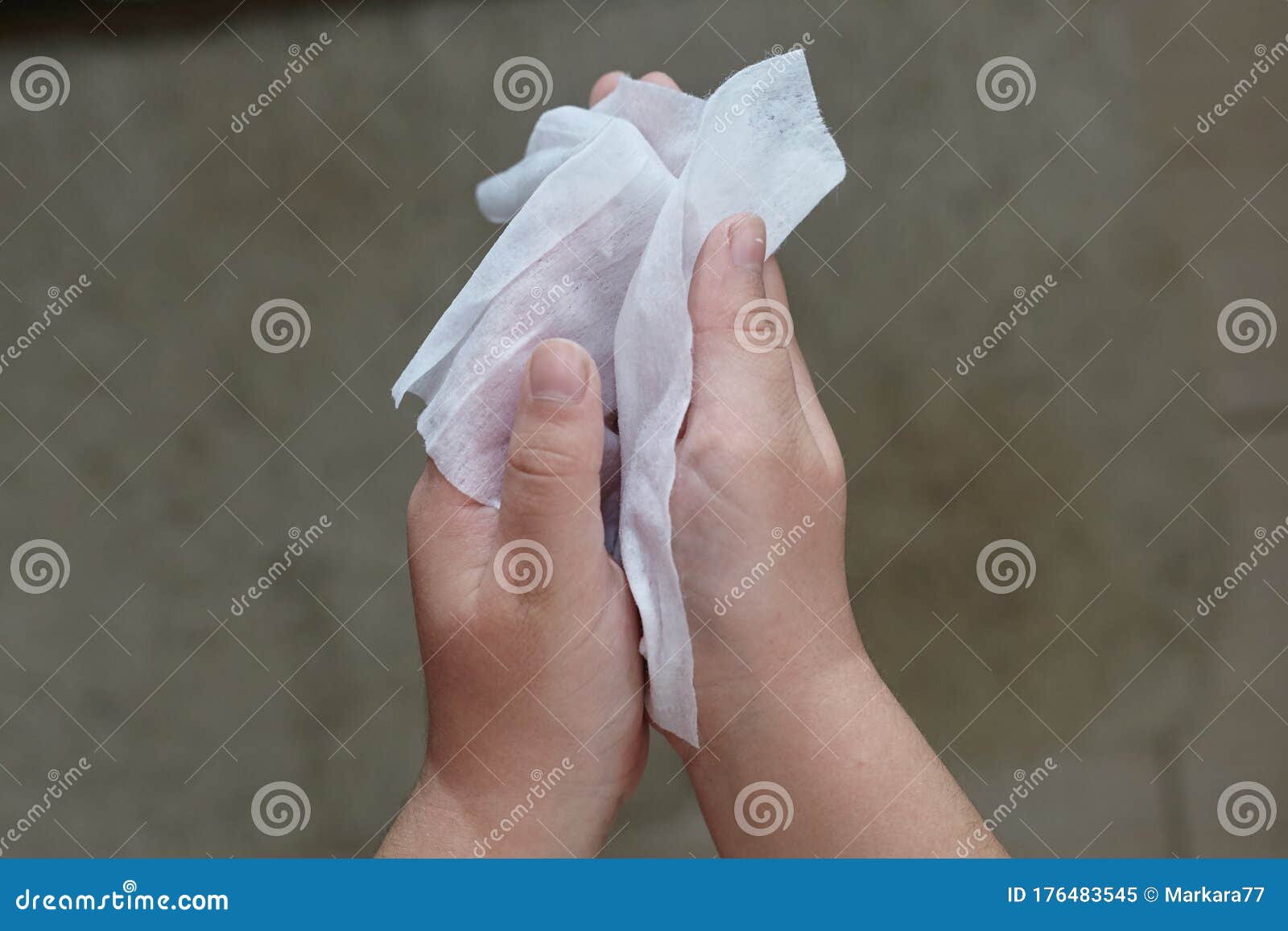 Kid Using Wet Wipe for Protection of Virus Stock Image - Image of ...