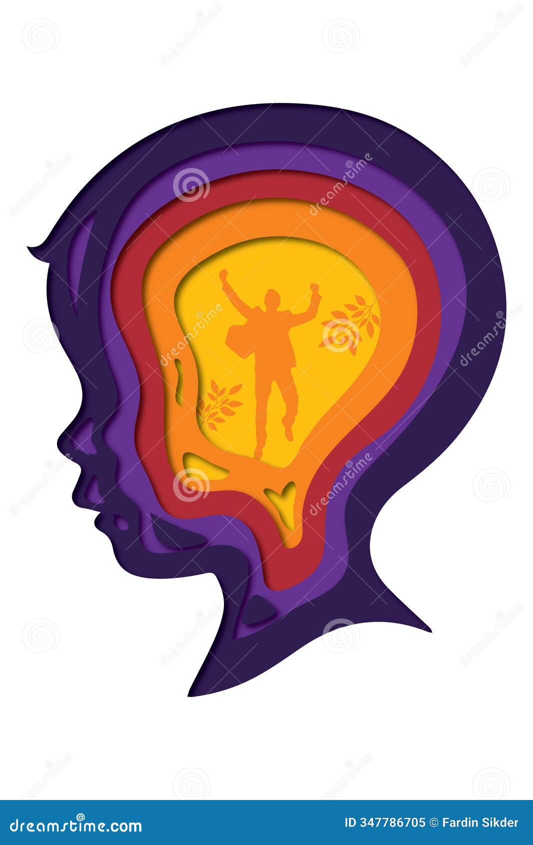 Kid Visualizing Future Success Stock Illustration - Illustration of ...