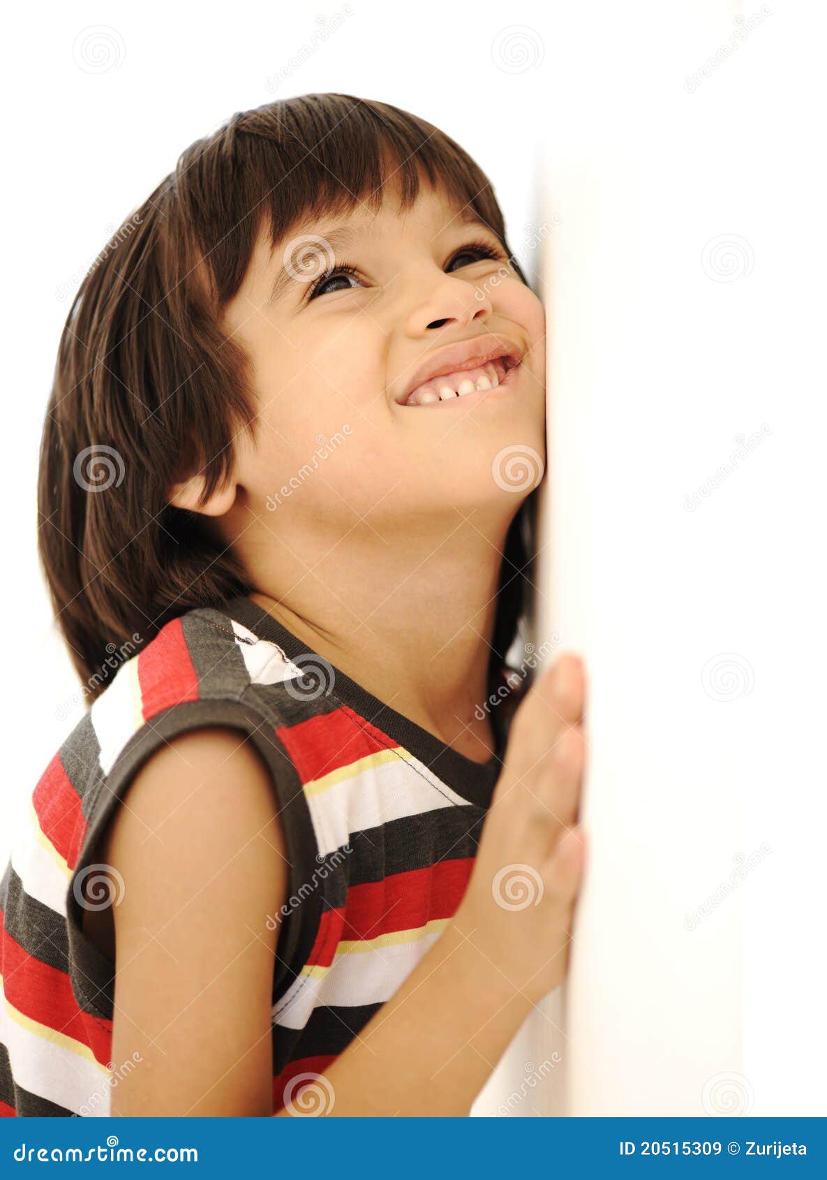 Kid on wall, smile stock image. Image of good, preschool - 20515309