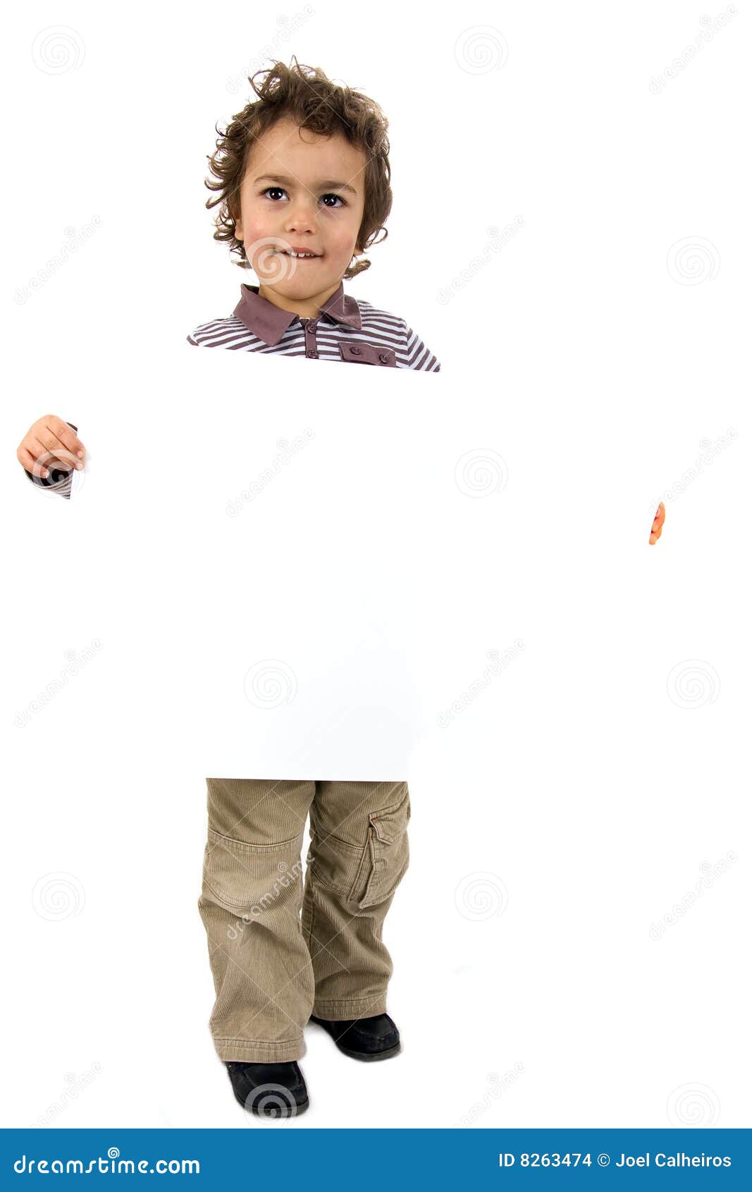 Kid with white sheet stock photo. Image of caucasian, copy - 8263474