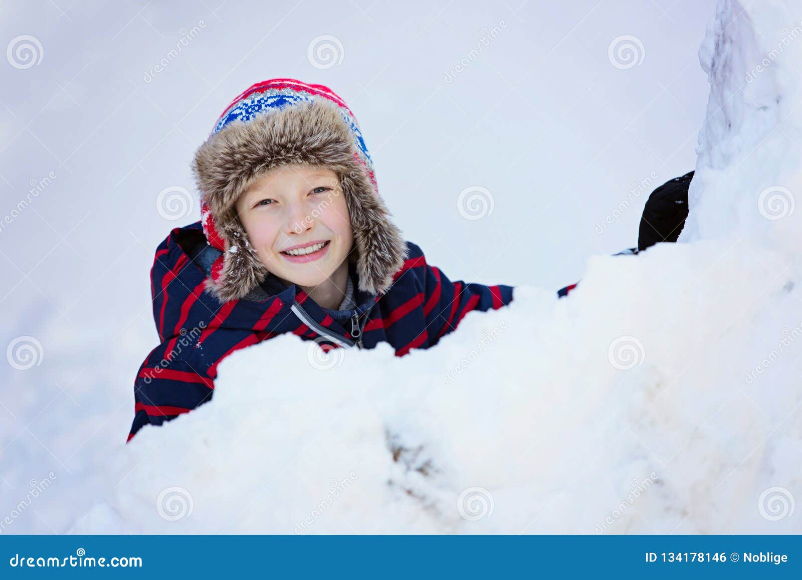 Kid at winter stock photo. Image of mountain, caucasian - 134178146