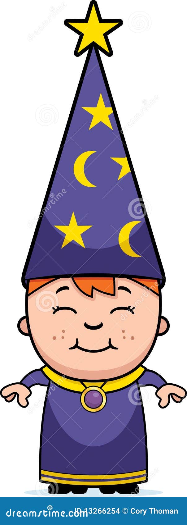 Kid Wizard stock vector. Illustration of child, happy - 13266254