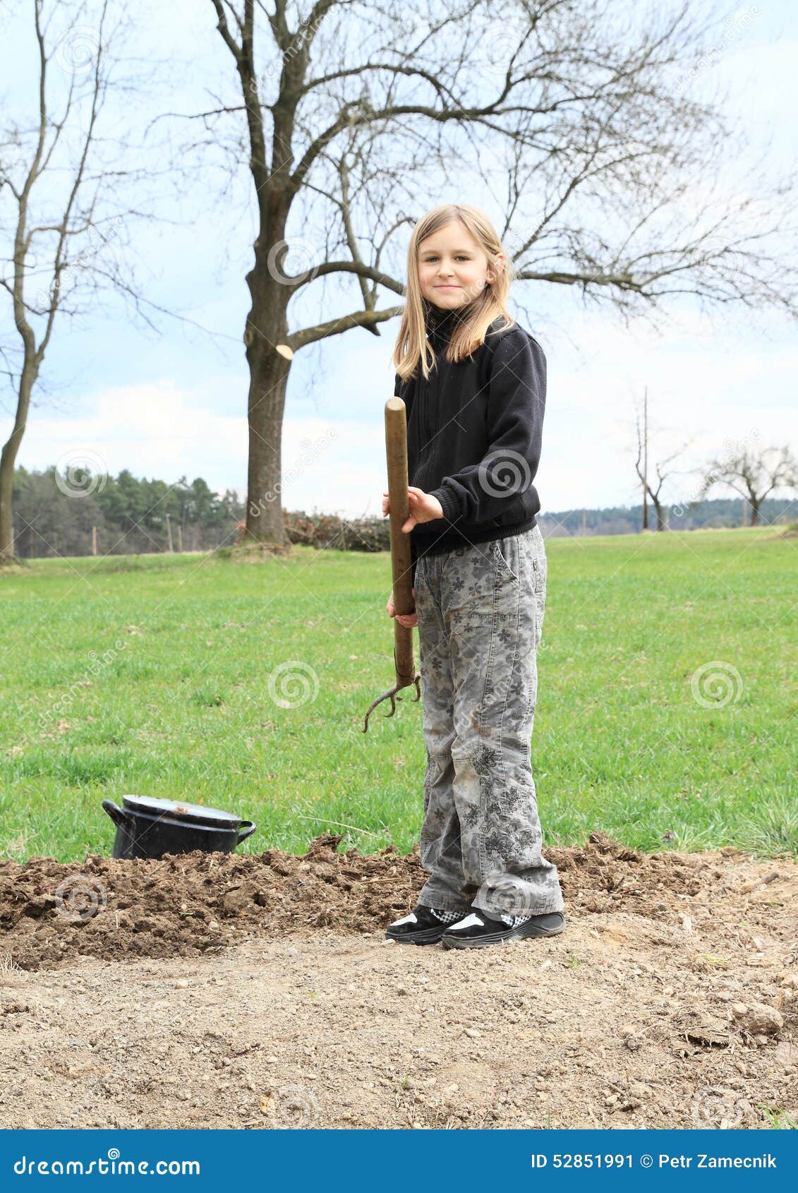 Kid working on the field stock image. Image of nuzzle - 52851991