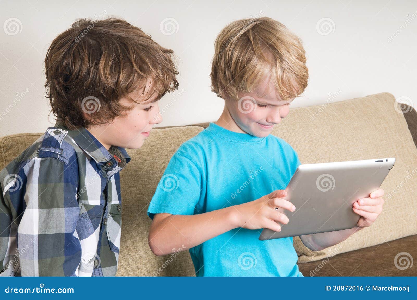 Kid Working on a Tablet Computer Stock Photo - Image of modern ...