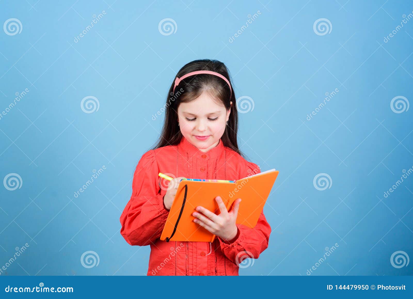 Kid Writing Book. Book Concept. Development Education. Homework ...