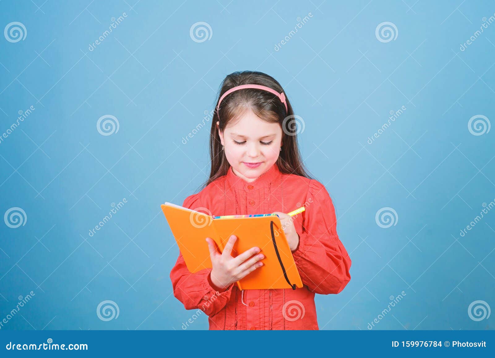 Kid Writing Book. Book Concept. Development Education. Homework ...