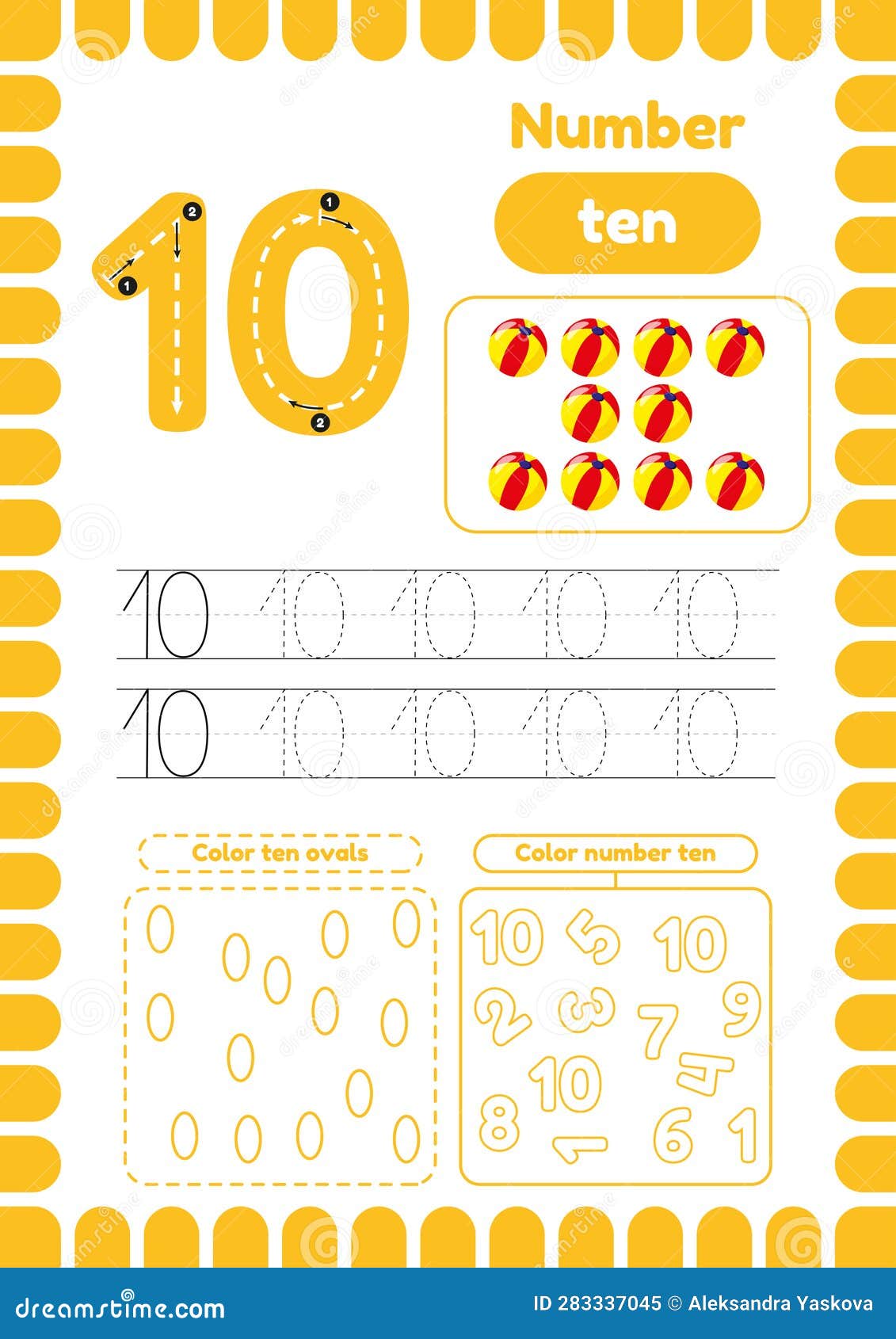 Kida Activity Pages. Learn Numbers. Preschool Worksheets Stock Vector ... Kida Activity Pages. Learn Numbers. Preschool Worksheets Stock Vector ...