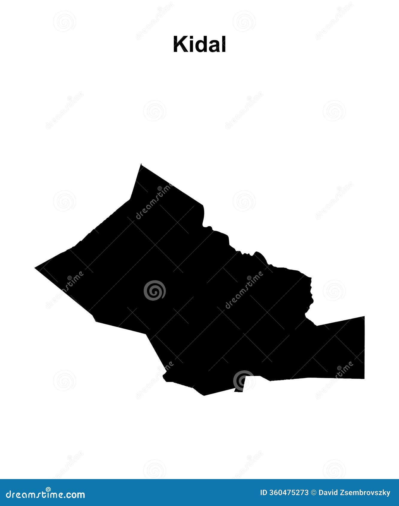 Kidal outline map stock illustration. Illustration of territory - 360475273