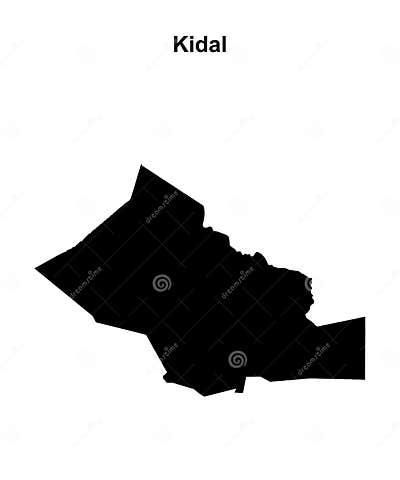 Kidal outline map stock illustration. Illustration of territory - 360475273