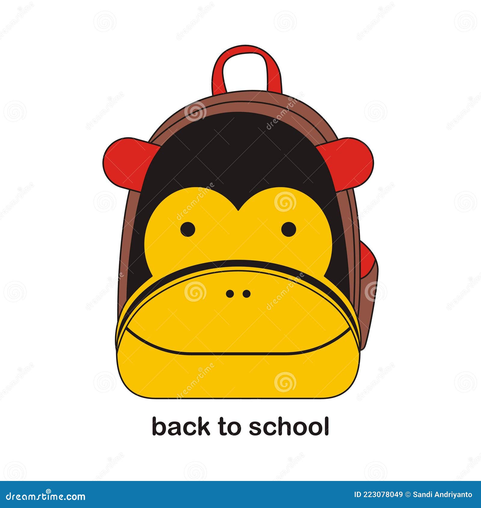 Kiddie Animal Backpack-Animal Themed Back To School Stock Vector ...