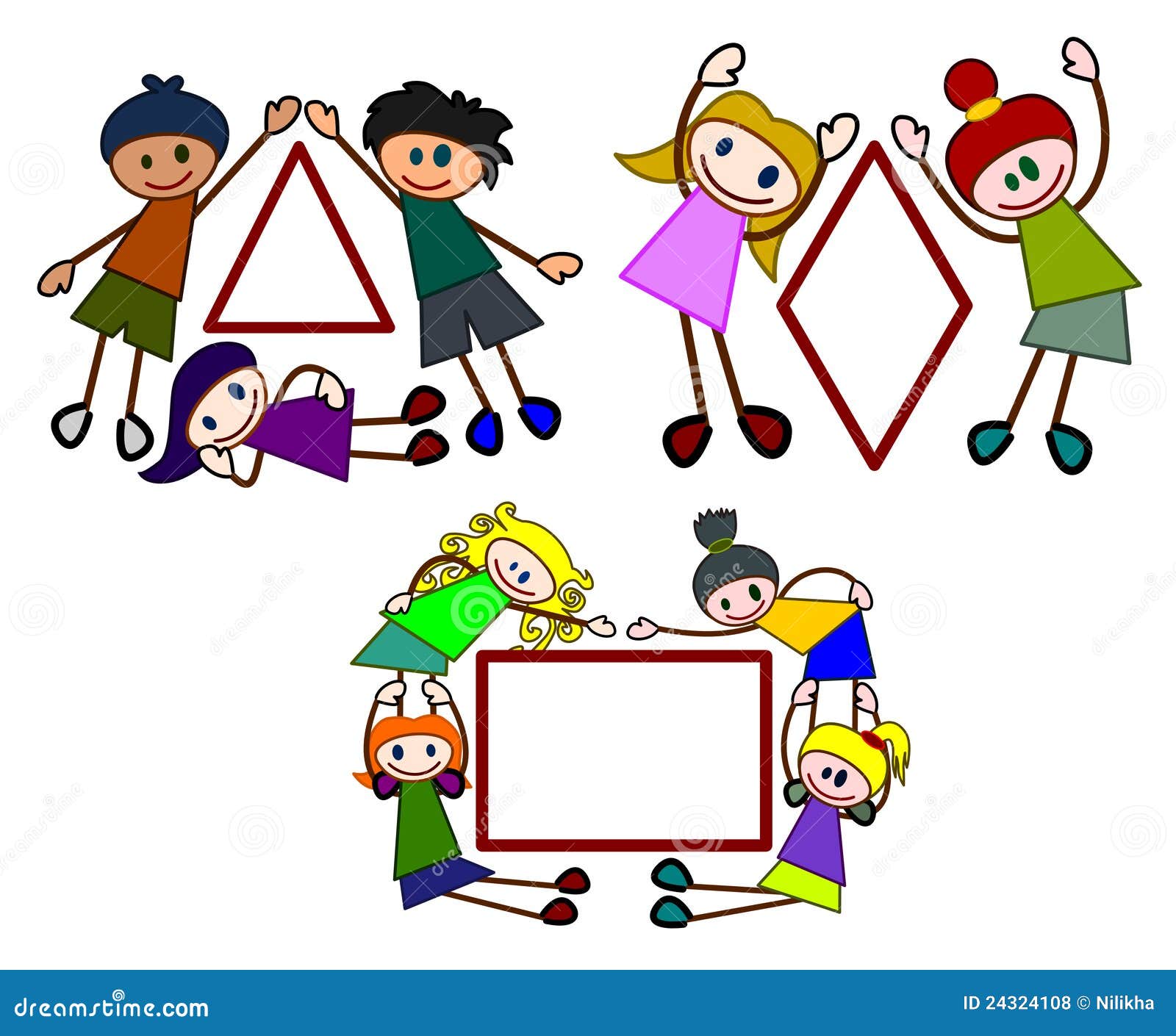 Kiddie shapes set 2 stock illustration. Illustration of element - 24324108