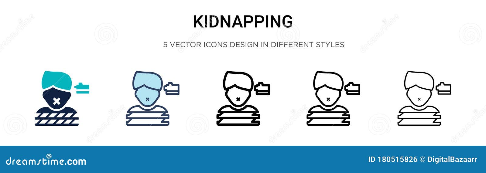Kidnapping Icon Vector Sign And Symbol Isolated On White Background ...