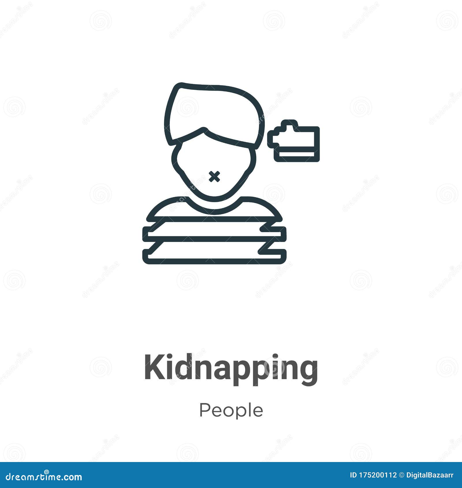 Kidnapping Icon Vector Sign And Symbol Isolated On White Background ...