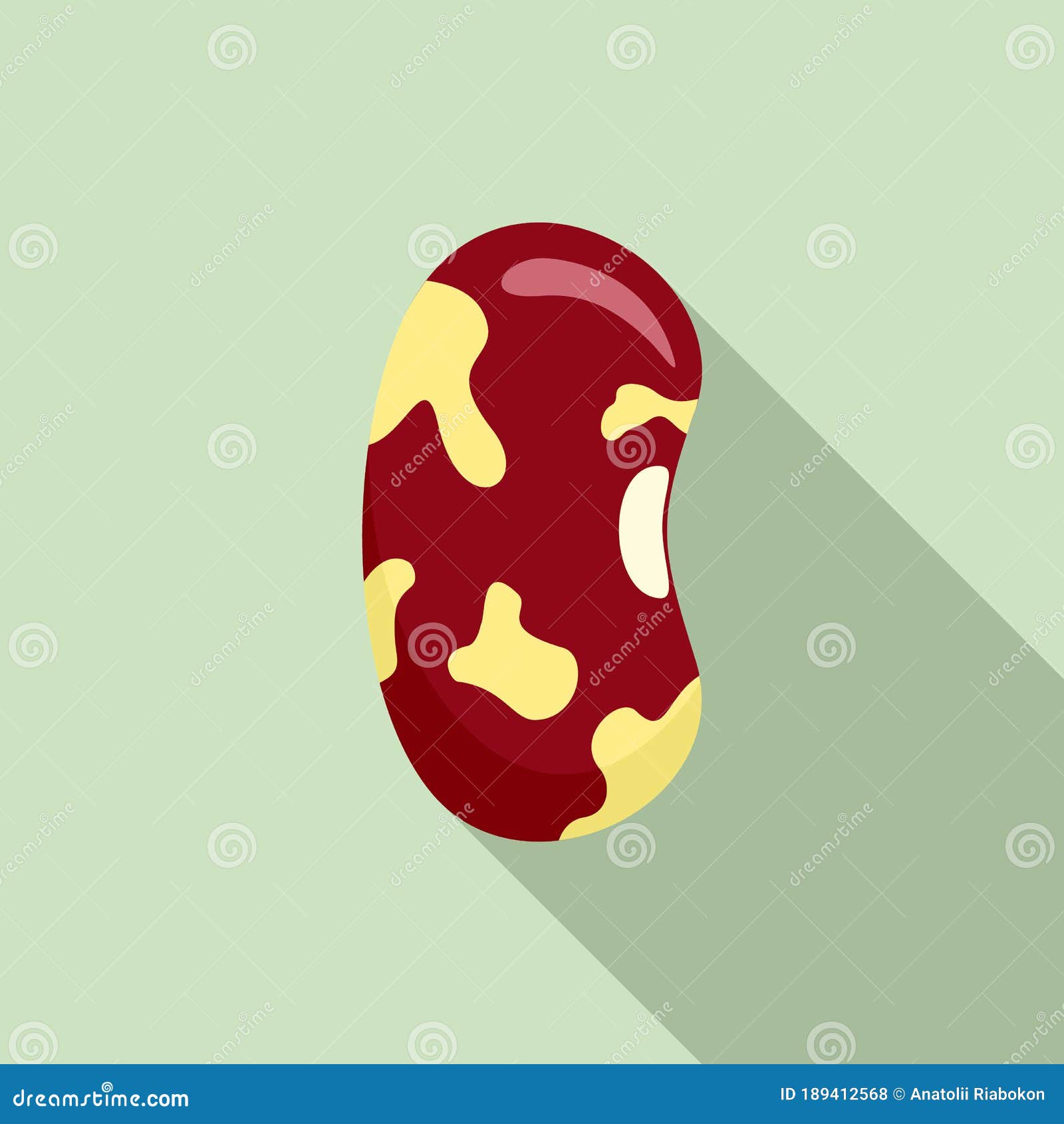 Kidney Bean Plant Icon, Flat Style Stock Vector - Illustration of flat ...