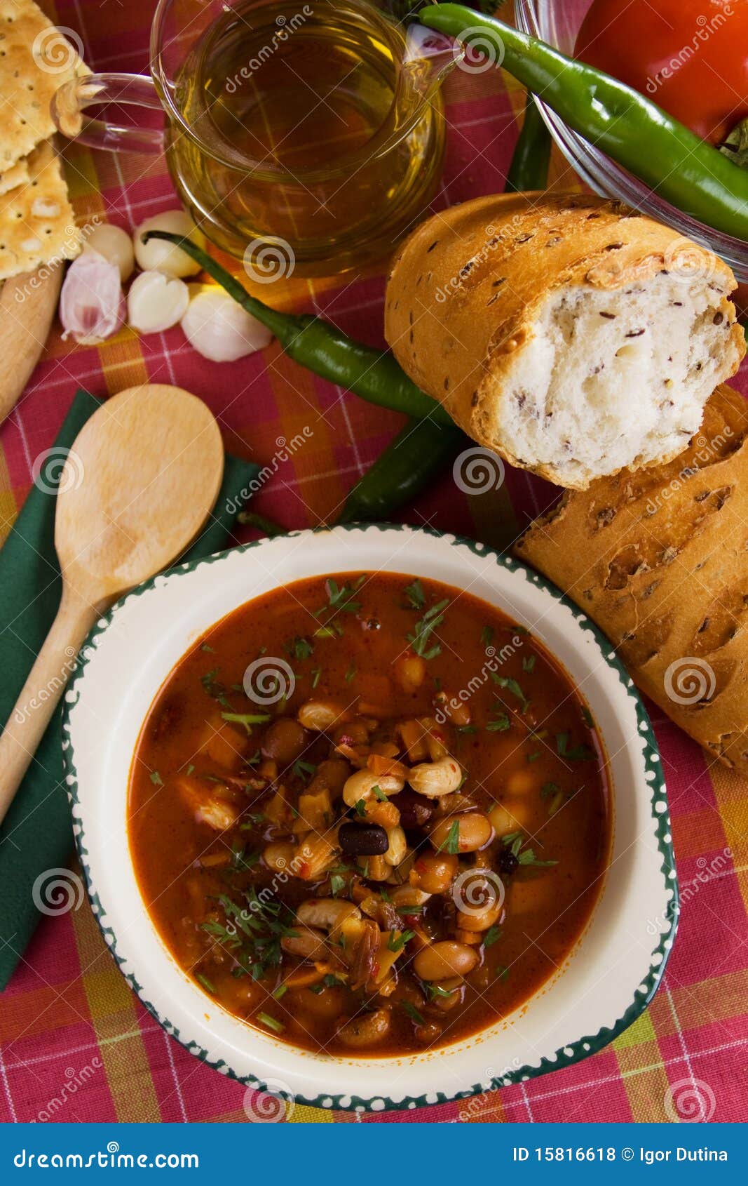 Kidney bean soup stock photo. Image of food, vegetarian - 15816618