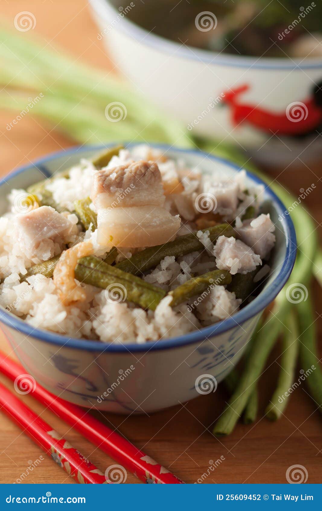 Kidney bean steam rice stock photo. Image of chinese - 25609452