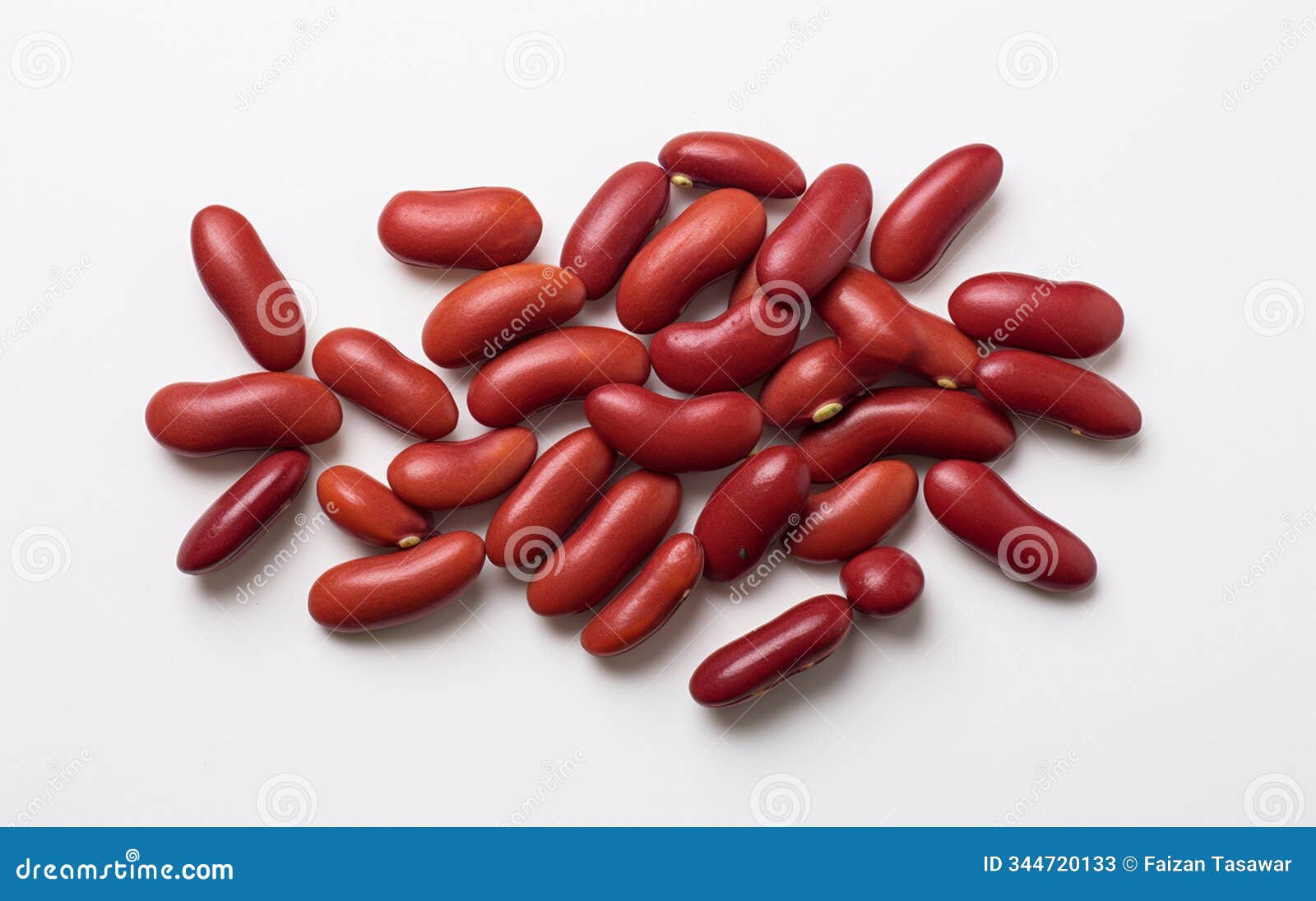 Kidney Beans on White Background Stock Image - Image of design ...