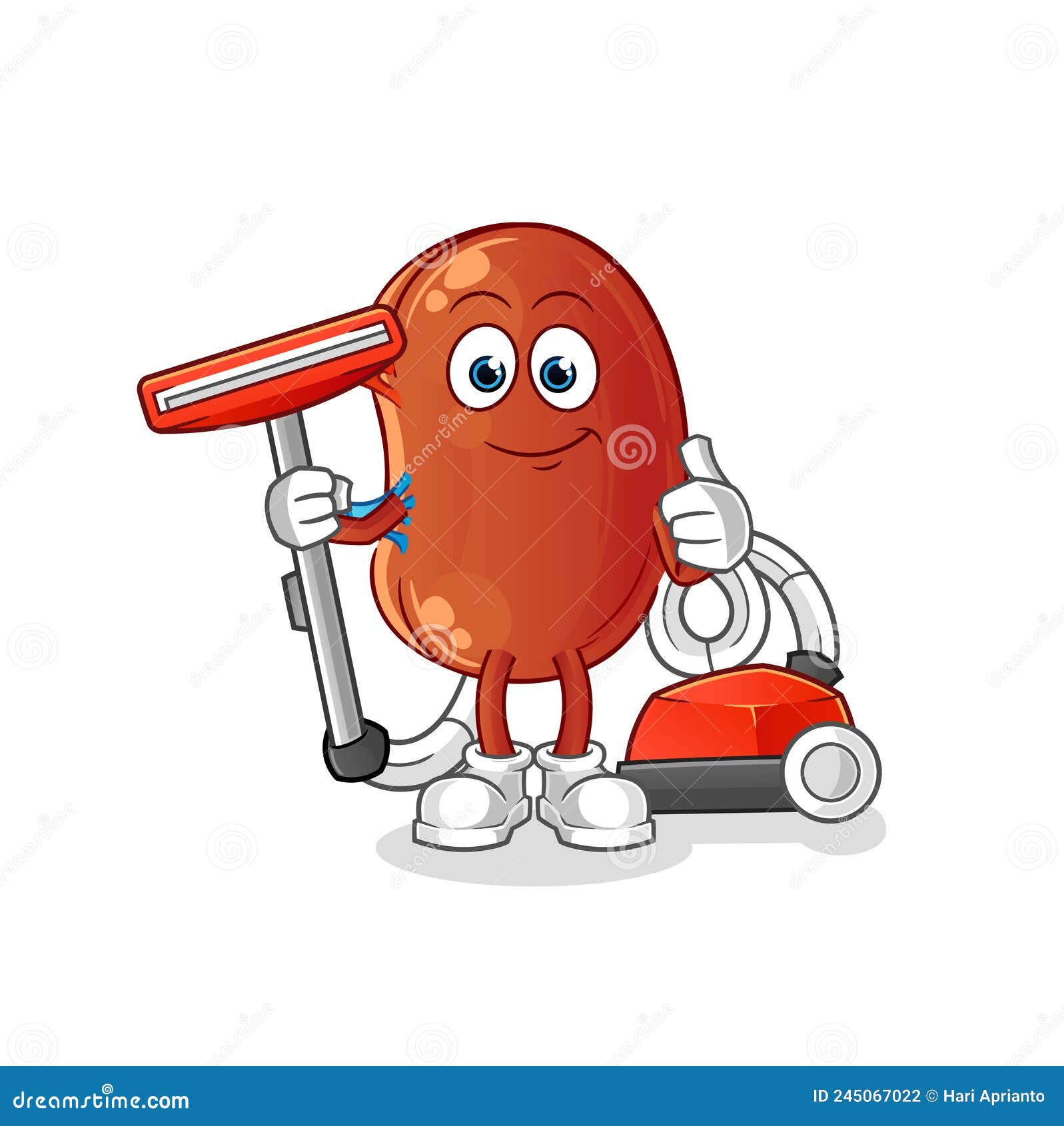 Kidney Clean with a Vacuum . Character Vector Stock Vector ...