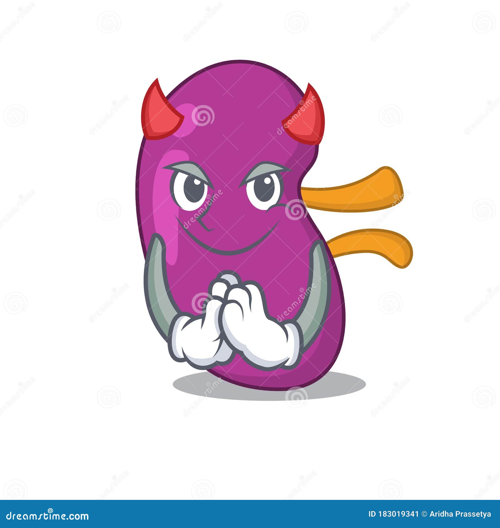 Kidney Clothed As Devil Cartoon Character Design Concept Stock Vector ... Kidney Clothed As Devil Cartoon Character Design Concept Stock Vector ...