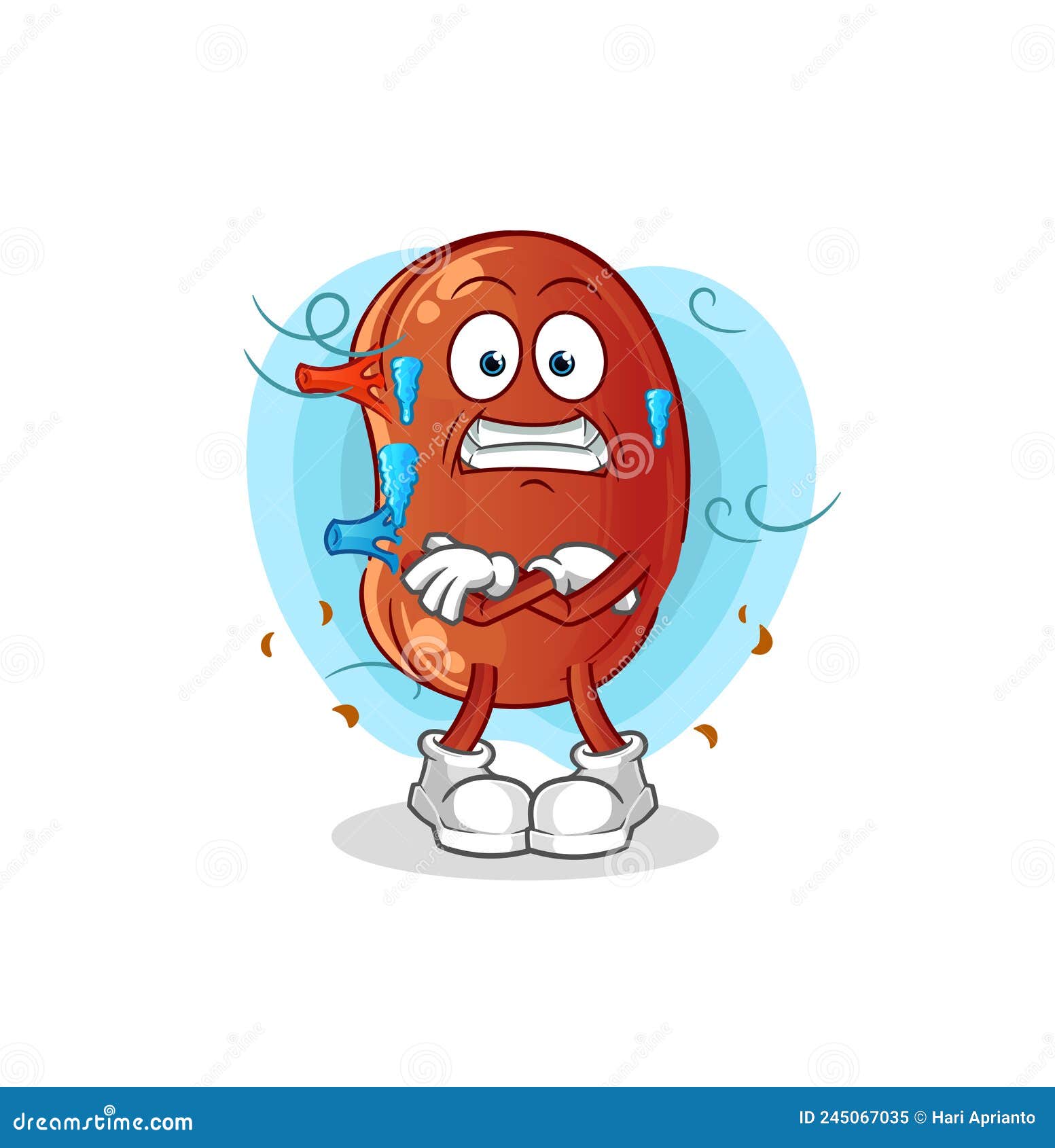 Kidney Cold Illustration. Character Vector Stock Vector - Illustration ...