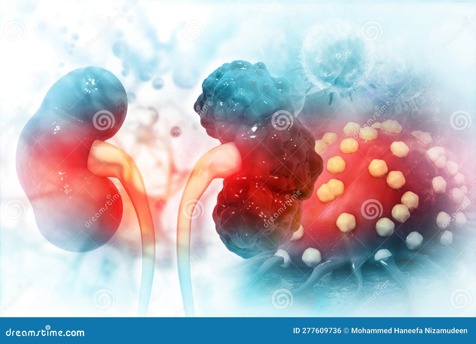 Kidney Disease on Science Background Stock Illustration - Illustration ...