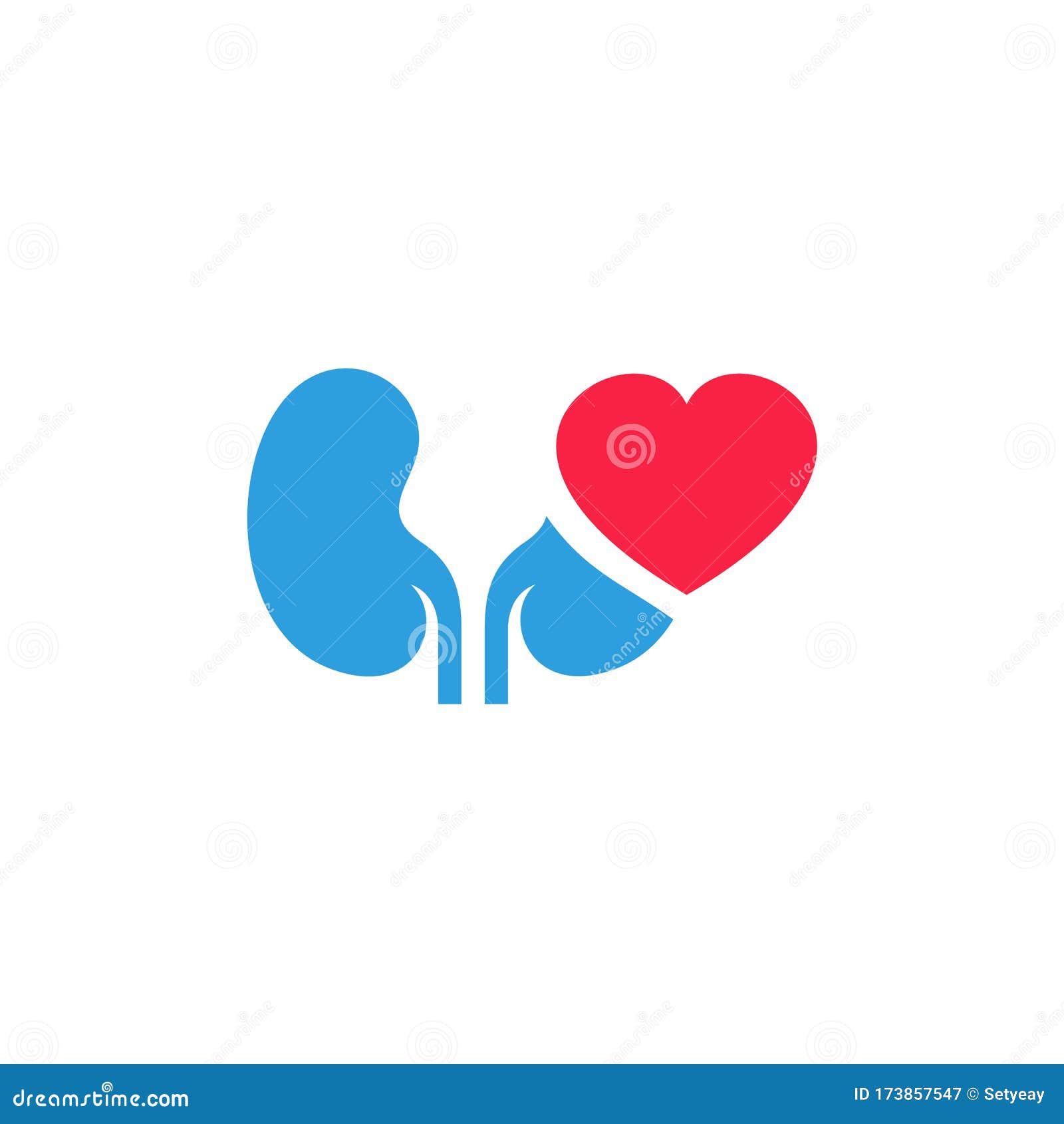 Kidney with Love Logo Design Inspiration Template Vector Stock Vector ...