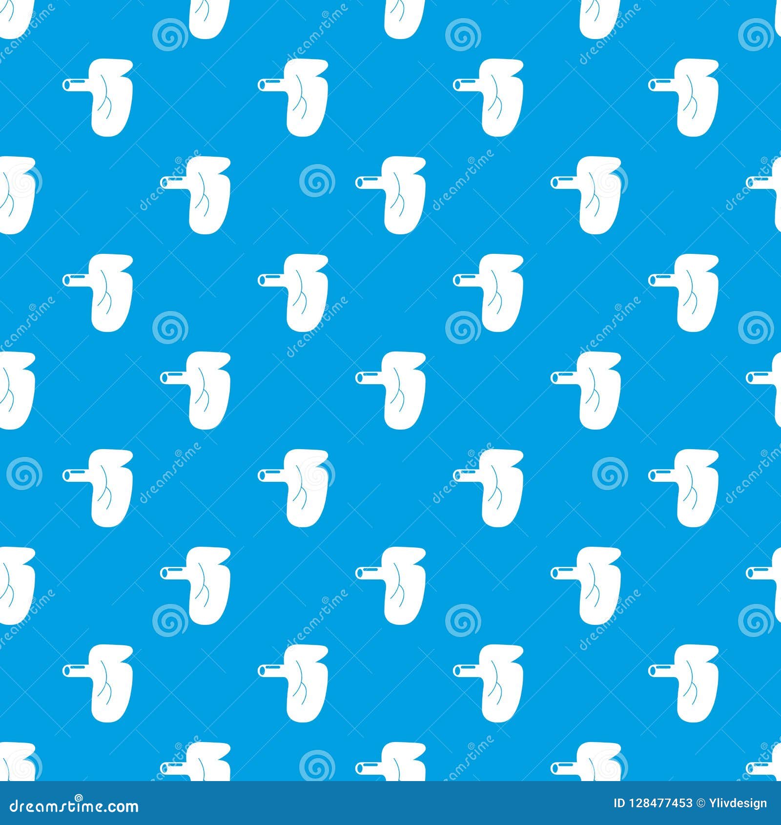 Kidney Pattern Vector Seamless Blue Stock Vector - Illustration of ...
